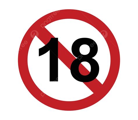 Icon No 18 Years Restriction Movie Symbol Vector Restriction Movie