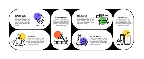 Spa 및 뷰티 관련 프로세스 인포그래픽 템플릿 프로세스 타임라인 차트 선형 아이콘이 있는 워크플로 레이아웃 개념에 대한 스톡 벡터 아트 및 기타 이미지 Istock