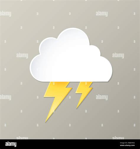Fun Lightning Element Cute Weather Clipart Vector On Grey Background Stock Vector Image And Art