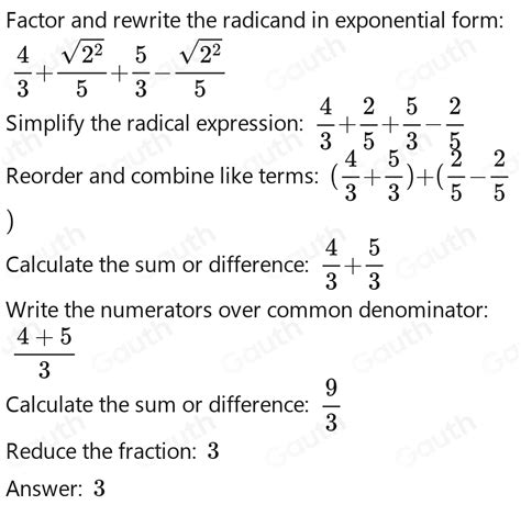 Solved A 43 Sqrt45 53 Sqrt45 Algebra