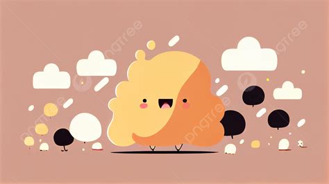 만화 귀여운 노란 구름 배경 만화 배경 귀엽다 배경 일러스트 및 사진 무료 다운로드 Pngtree