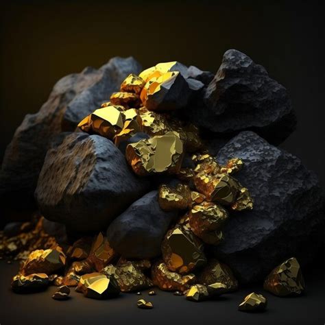 Premium Photo Gold Nuggets Rocks Photo
