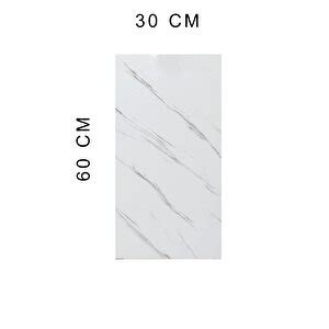 Bien Duvar Kağıtları 10 Adet 30x60 Cm Beyaz Siyah Mermer Desenli