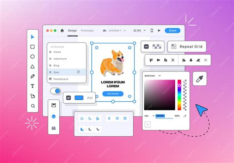 Premium Vector Program For Web Designers Application For Creating A