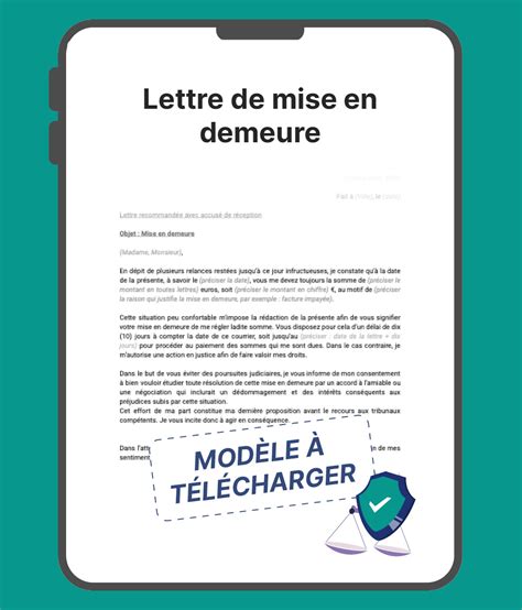 Lettre De Mise En Demeure Modèle Gratuit à Télécharger 2023