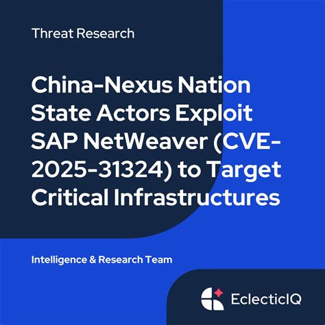 China Linked Apts Exploit Sap Netweaver Flaw Team Cymru Posted On The Topic Linkedin