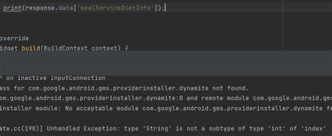 Dio 패키지로 네트워크 요청해서 받아온 값이 Map이 아닌 String 값이어서 발생하는 오류 도와주시면 감사하겠습니다