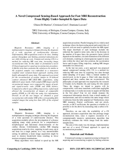 Pdf A Novel Compressed Sensing Based Approach For Fast Mri