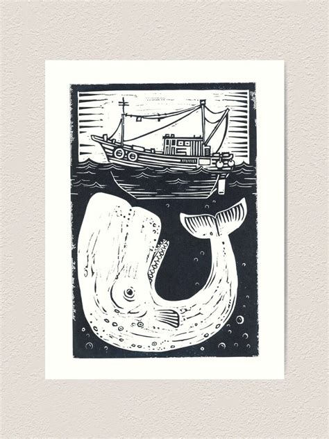 Moby Dick Art Print For Sale By Noahwarnes Redbubble