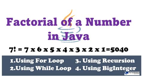 Find The Factorial Of A Number In Java