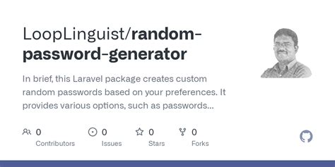 Github Looplinguistrandom Password Generator In Brief This Laravel