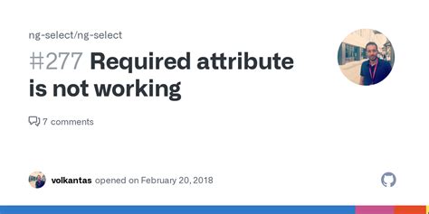 Required Attribute Is Not Working · Issue 277 · Ng Selectng Select