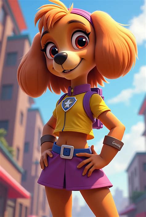 Skyepawpatrolcockapooshort Skirtupliftanthrounbeknownst Seaart Ai