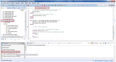 creating multicore master slave project pair using lpcxpresso lpc54102
