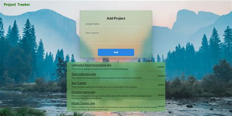 GitHub Josh Ferguson Project Tracker A Project Tracker App This Allows The User To Keep