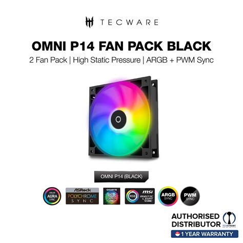 Tecware Omni P P Fan Packs Pin PWM Pin ARGB RPM PWM ARGB SYNC Color