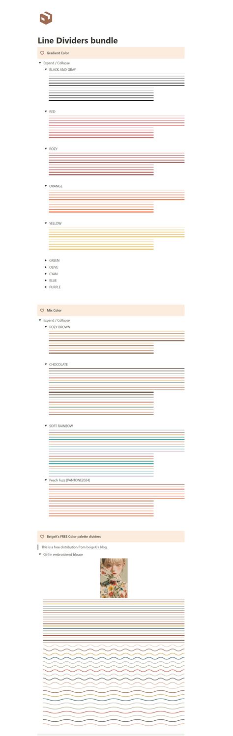 Notion Dividers Line