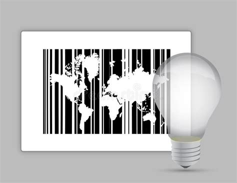 Map Barcode And Lightbulb Stock Illustration Illustration Of Light