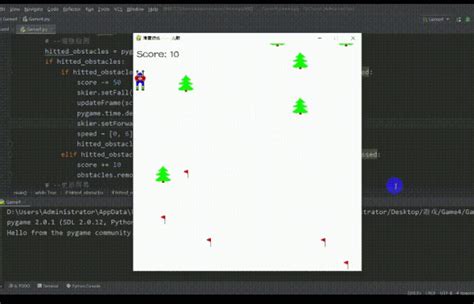 怎么Python实现滑雪小游戏 w cschool笔记