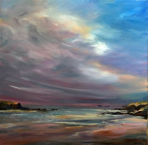 Glowing Light Treyarnon Bay Cornwall Sold Heather Gordon
