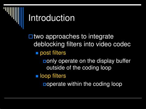 Ppt Adaptive Deblocking Filter Powerpoint Presentation Free Download