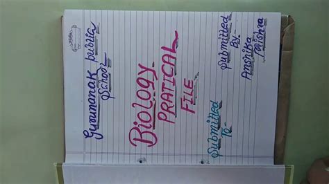 Class 12 Cbse Biology Practical Biology Activity Practical File