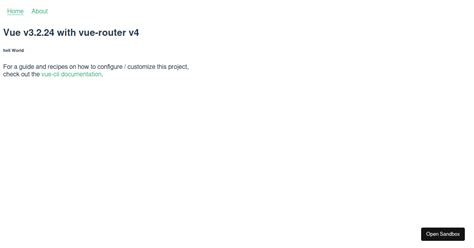 vue3 vue router v4 codesandbox