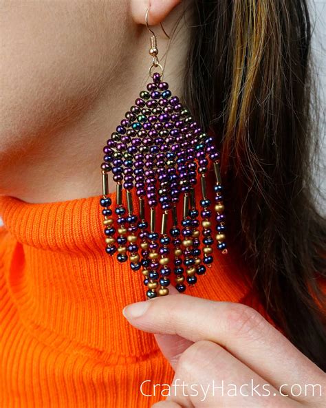 How To Make Beaded Earrings Craftsy Hacks