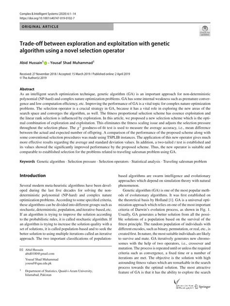 Pdf Trade Off Between Exploration And Exploitation With Dokumen Tips
