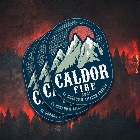 Caldor Fire Sticker 3 Pack