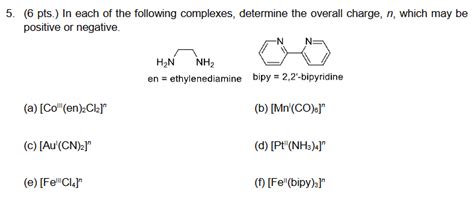 Solved ( 6 pts.) In ﻿each of ﻿the following complexes, | Chegg.com