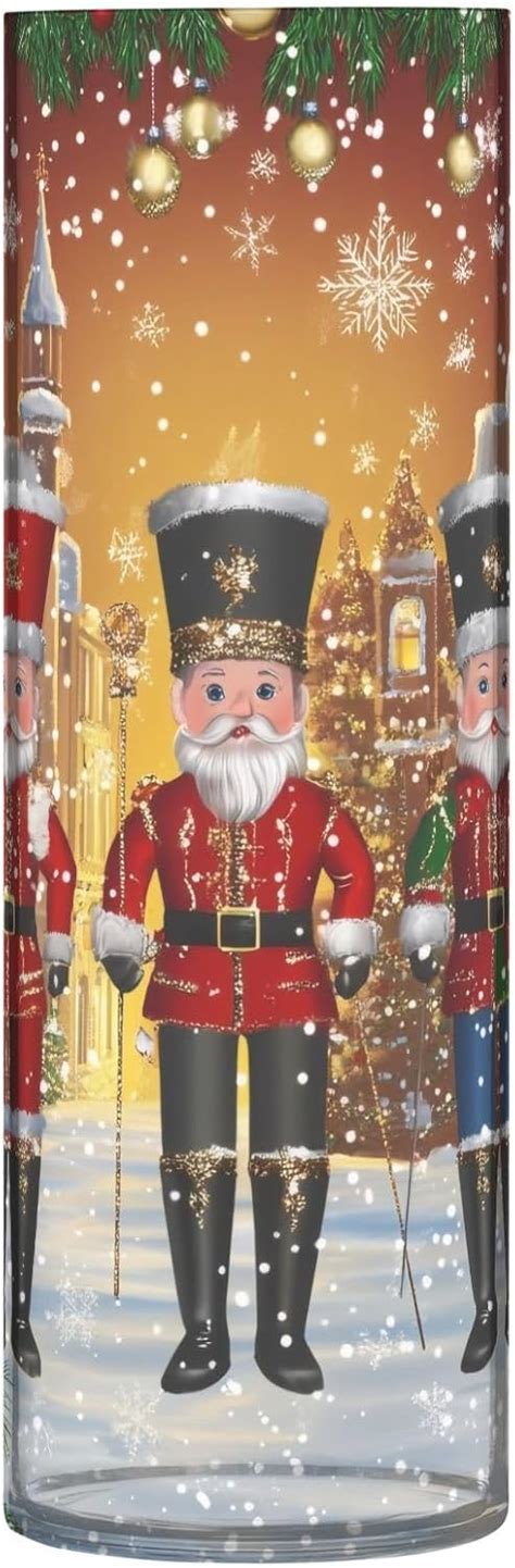 Czxw Christmas Nutcracker Vase Clear Tall Flower Vase For