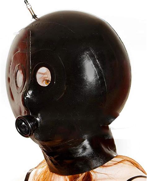 Latex Maske Aufblasbare Extrem Bondage Maske Sex Maske Lassen Ateml Cher Vollmaske Kopfmaske