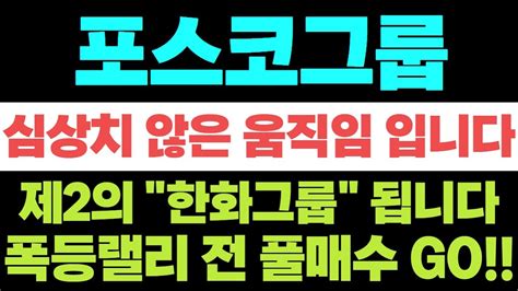 🔴포스코스틸리온🔴포스코스틸리온주가전망 포스코dx주가전망 포스코홀딩스 포스코엠텍 포스코그룹 심상치 않은 움직임 제2의 한화그룹