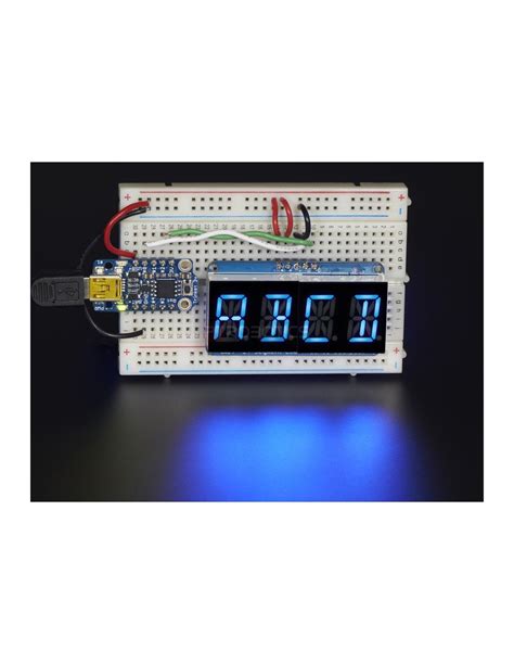 Quad Alphanumeric Display Azul 054 Digits With I2c Backpack D