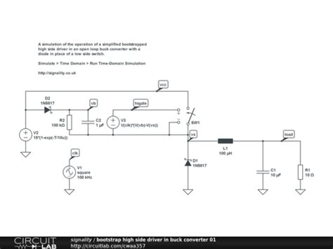 Bootstrap High Side Driver In Buck Converter CircuitLab