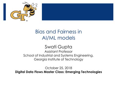 Ppt Bias And Fairness In Aiml Models Swati Gupta Assistant Professor Powerpoint
