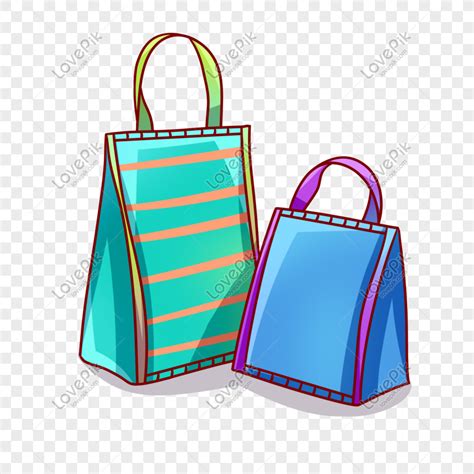 만화 쇼핑백 Png 일러스트 무료 다운로드 Lovepik