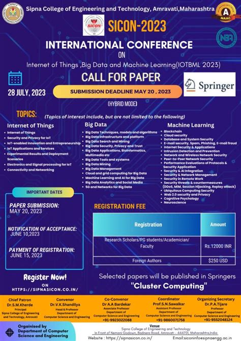 International Conference On Internet Of Things Big Data Machine