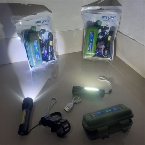 Jual Lampu Led Senter Sepeda Emergency Terang Fokus Battery