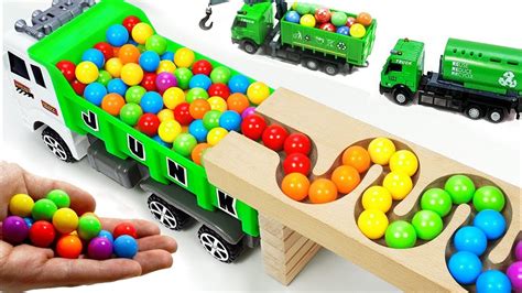 자동차 장난감 경찰차 소방차 구급차 굴삭기 덤프 트럭 트랙터 레미콘 크레인 트럭 자동차 중장비 모래놀이 Bibo와 장난감 Youtube