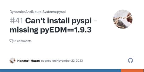 Can T Install Pyspi Missing Pyedm Issue Dynamicsandneuralsystems Pyspi Github
