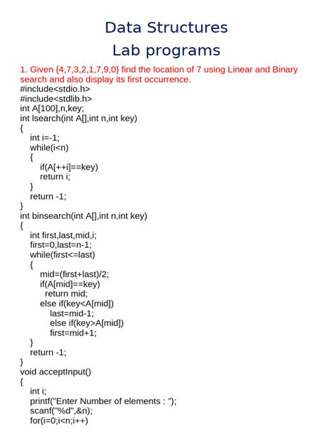 Ds Programs Pdf