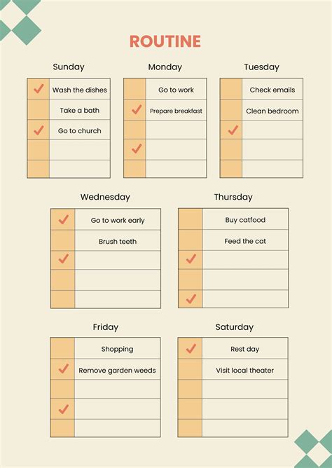 Free Kids After School Routine Chart in Illustrator, PDF - Download ...