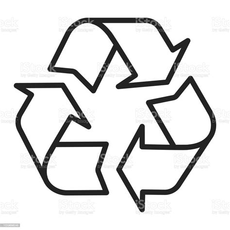 검은색 선 아이콘을 재활용합니다 환경 친화적 인 오염 방지 기호입니다 엔비로먼트 보호 Ui Ux Gui 디자인 요소입니다 쓰레기에 대한 스톡 벡터 아트 및 기타 이미지