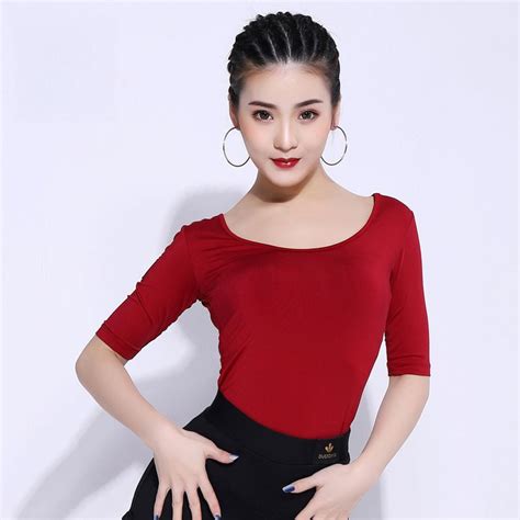 เครื่องแต่งกายเต้นรําละติน สไตล์โมเดิร์น แฟชั่นฤดูใบไม้ผลิ และฤดูใบไม้ร่วง สําหรับผู้หญิง