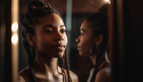 Premium Ai Image Two Young Women Smiling Looking Through Window Bonding Indoors Generated By