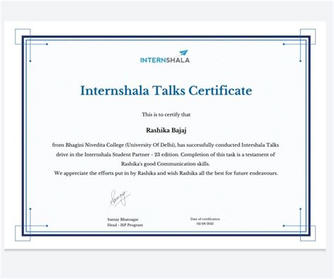 Rashika Bajaj On Linkedin Internshala Experience Internship Skills Communication Thankyou