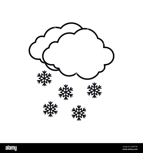 Snow Cloud Clipart Black And White