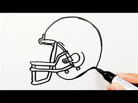 How To Draw A Football Helmet Continuous One Line Drawing American